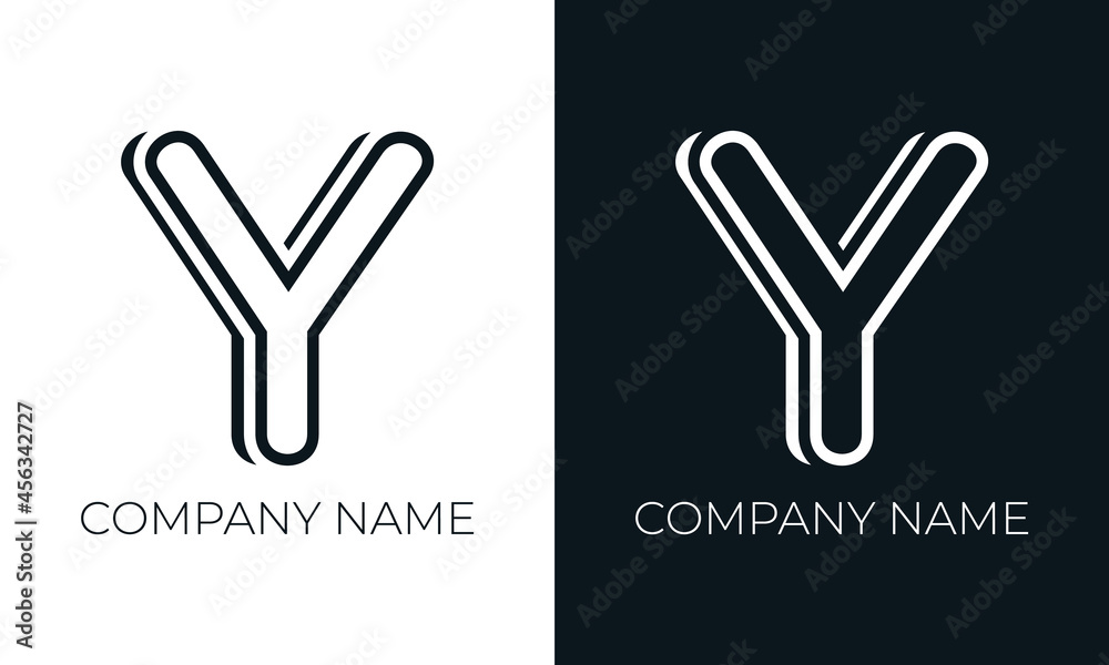 Initial letter y logo vector design template. Creative modern trendy y ...