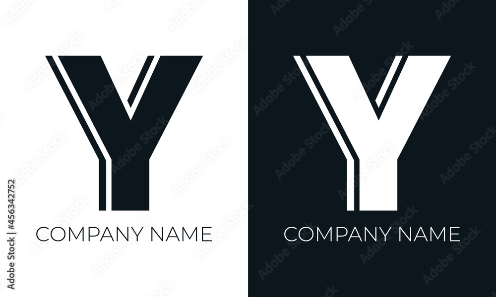 Initial letter y logo vector design template. Creative modern trendy y ...