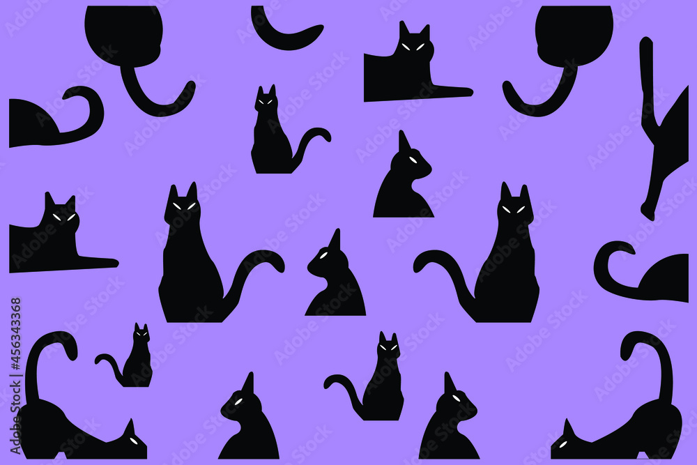 Colorful and vibrant Cat unique backgrounds with blended and merged ...