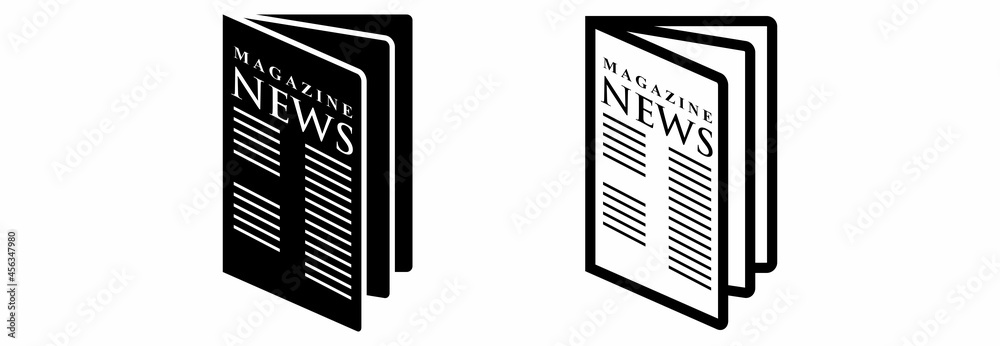 newspaper and magazine icon, newspaper vector, magazine vector ...