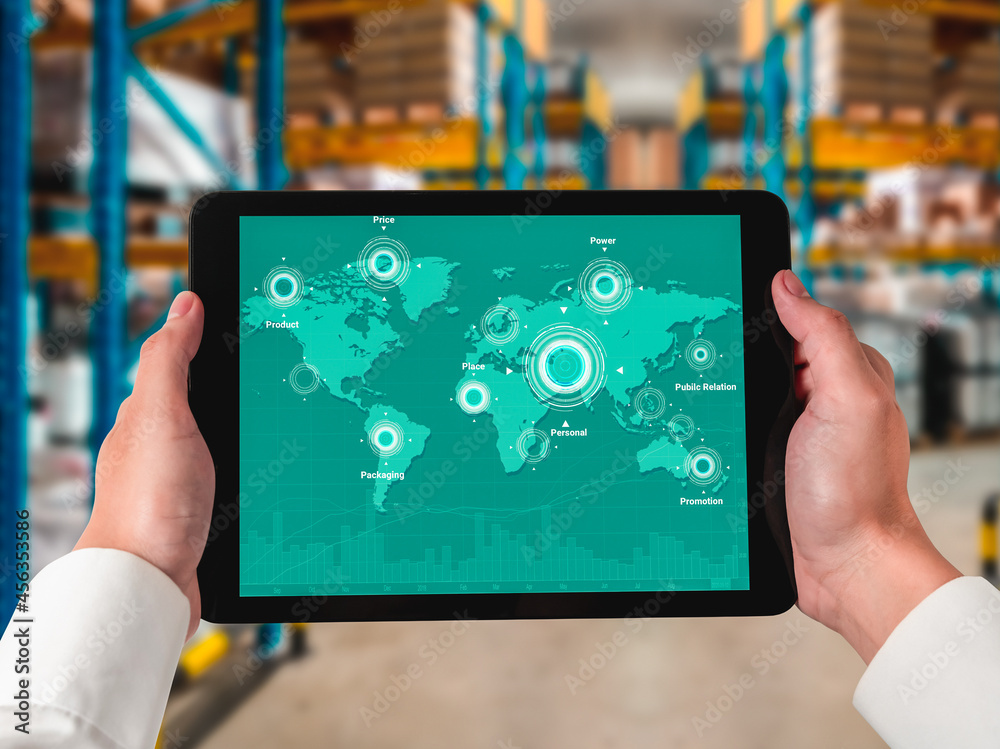 Warehouse management innovative software in computer for real time ...