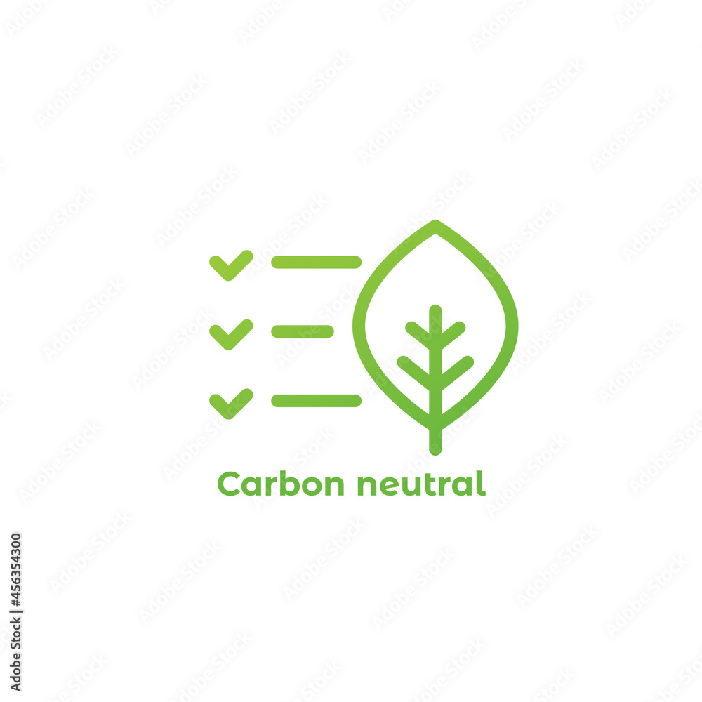 carbon neutral icon, vector sign Stock Vector | Adobe Stock