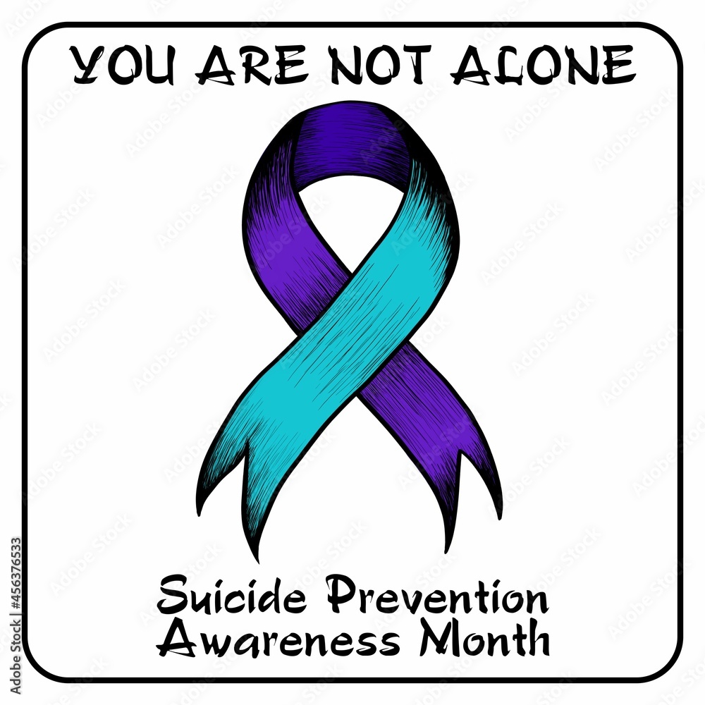 Suicide Prevention Awareness Month Illustration - Yellow September ...