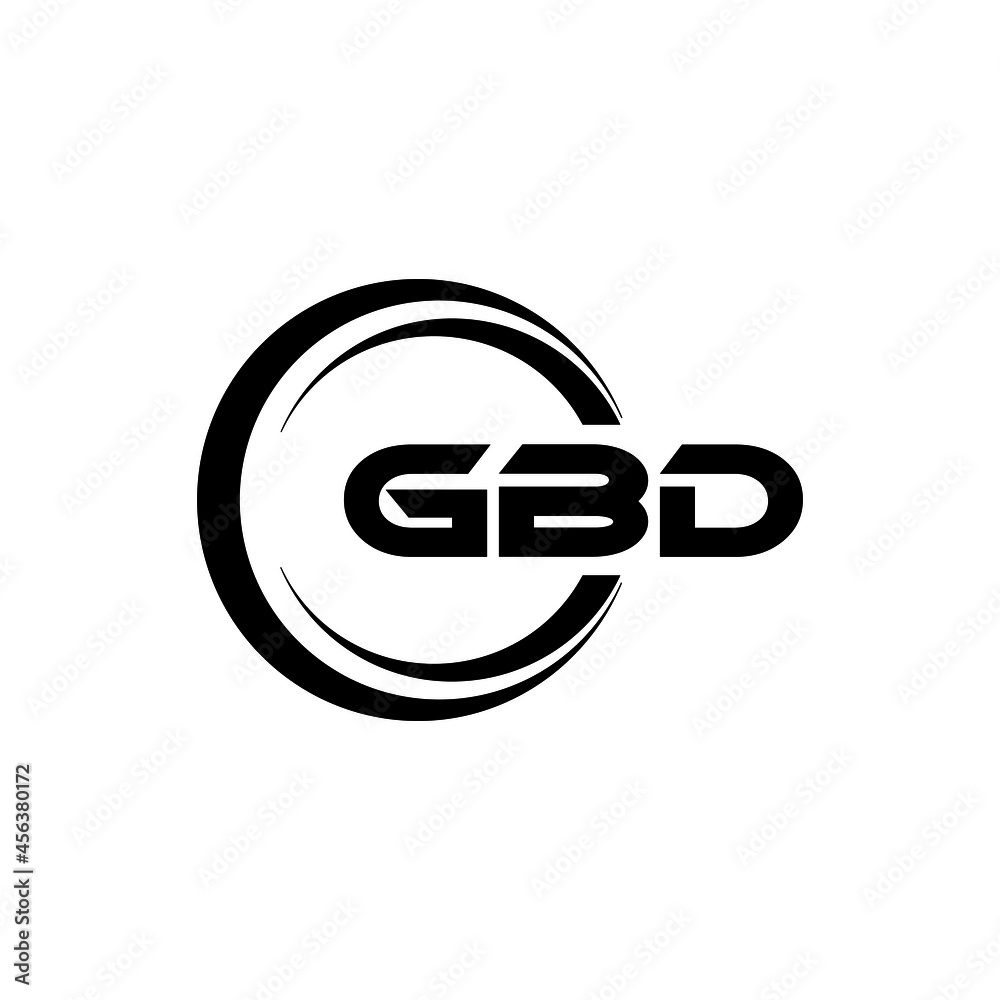 GBD letter logo design with white background in illustrator, vector ...