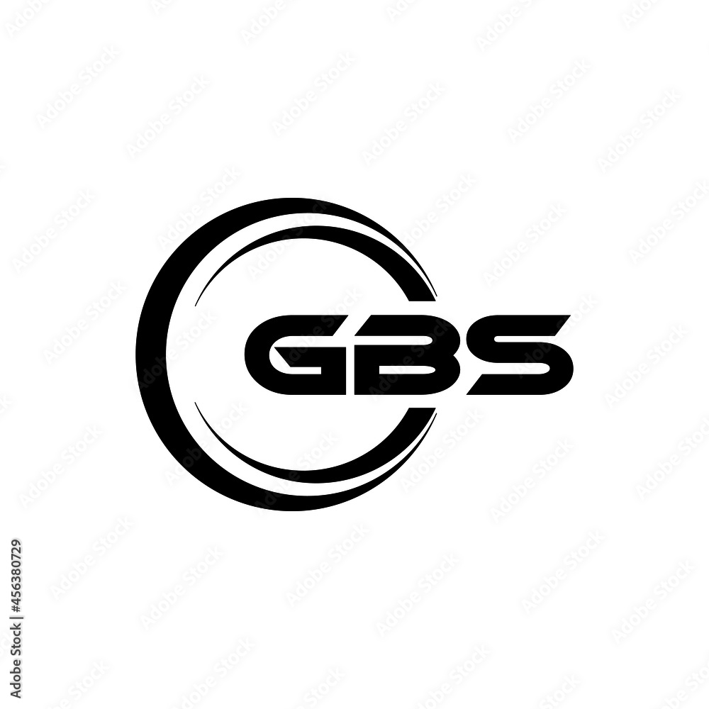 GBS letter logo design with white background in illustrator, vector ...