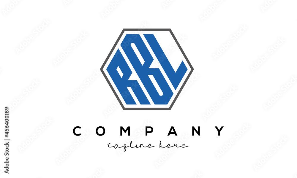 letters RBL creative polygon logo victor template Stock Vector | Adobe ...
