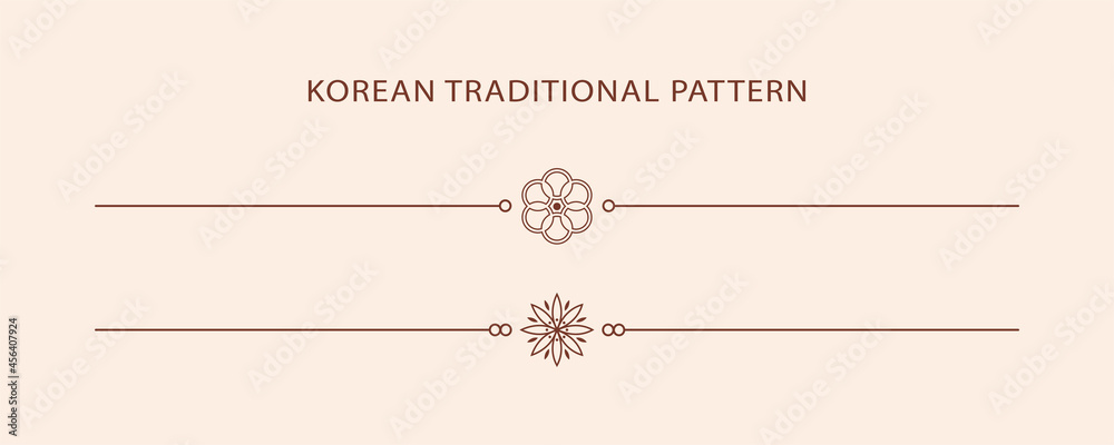 Korean traditional line pattern. Asian style. Chinese culture. Vector ...