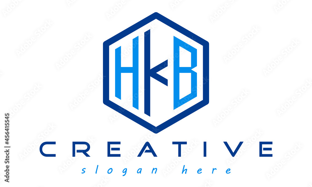 Vetor de polygon letters logo, letters HKB modern unique minimalist ...