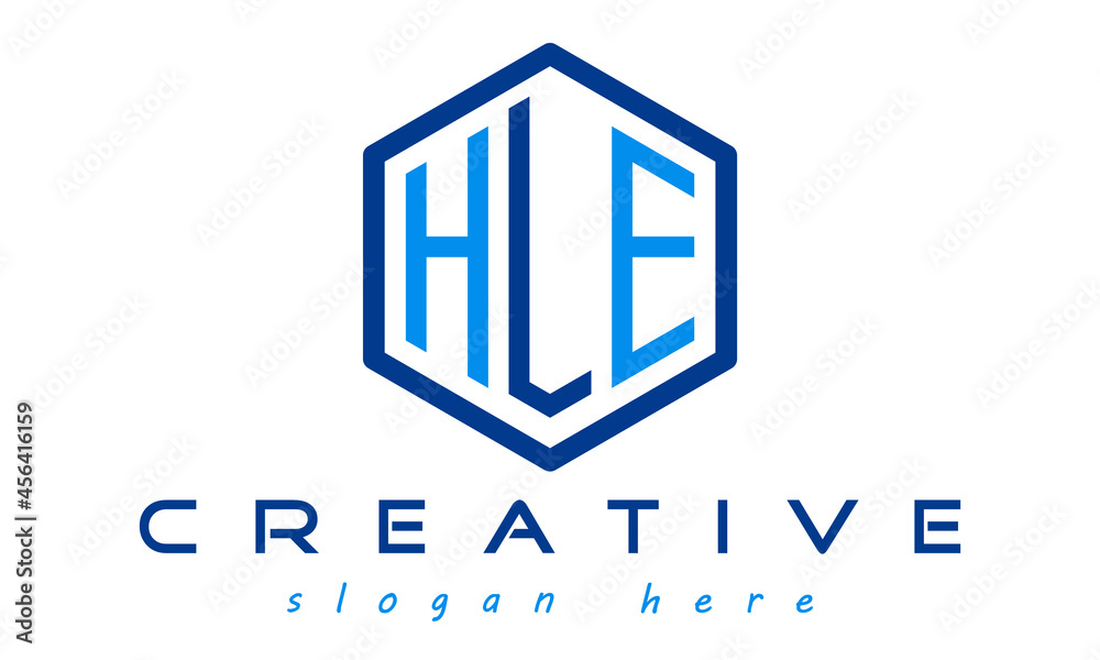 Vetor de polygon letters logo, letters HLE modern unique minimalist ...