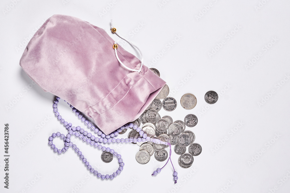 Concept of islamic finance on white background. Sharia-compliant ...