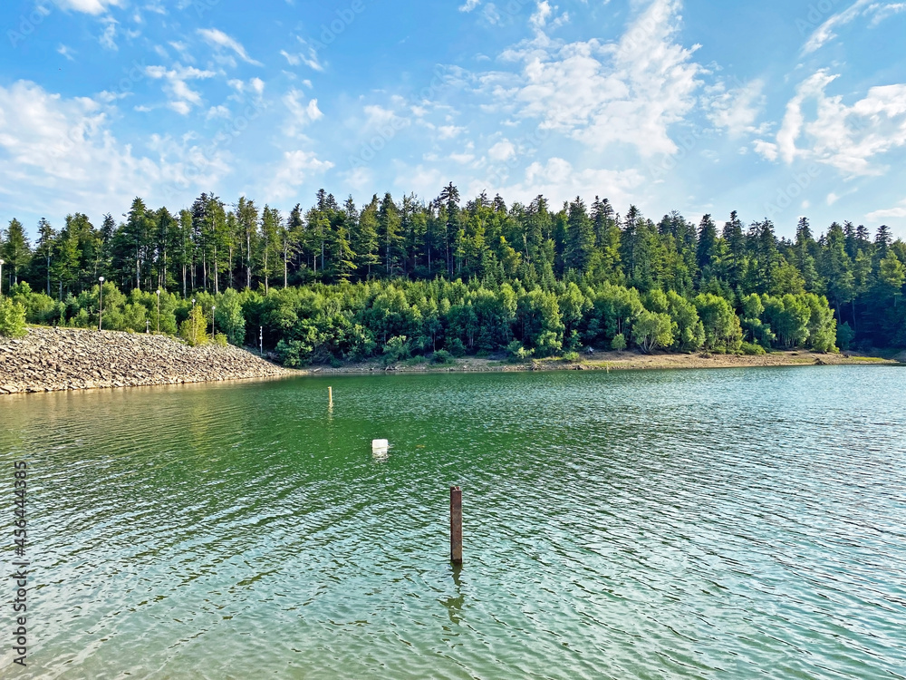Lepenica lake near Fuzine or Lake Lepenica, Benkovac Fuzinski - Gorski ...