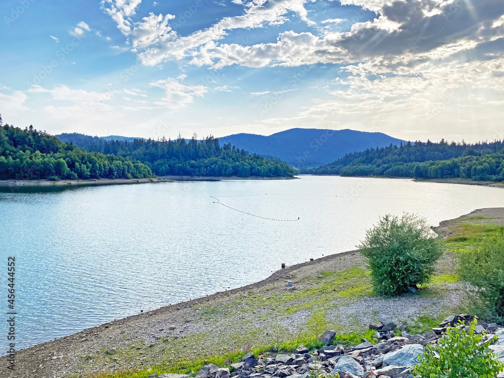 Lepenica lake near Fuzine or Lake Lepenica, Benkovac Fuzinski - Gorski ...