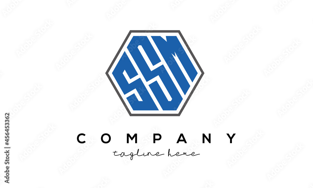 SSM creative polygon logo victor template Stock Vector | Adobe Stock
