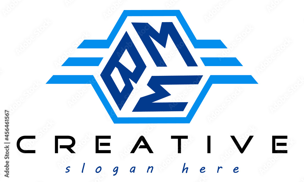emblem badge with wings BMM letter logo design vector, business logo ...