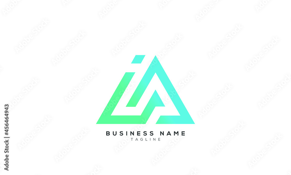 IA initials monogram letter text alphabet logo design Stock Vector ...