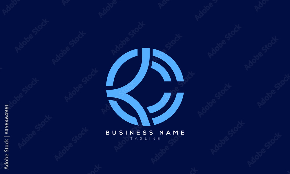 KC initials monogram letter text alphabet logo design Stock Vector ...