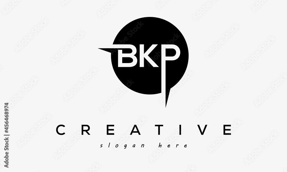 BKP creative circle letters logo design victor Stock Vector | Adobe Stock
