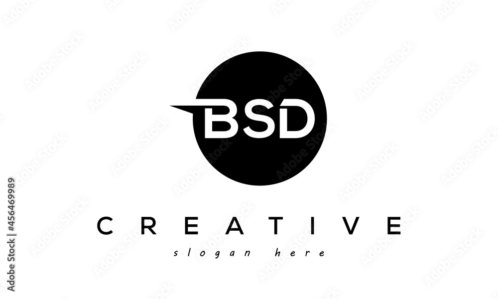 BSD creative circle letters logo design victor Stock Vector | Adobe Stock