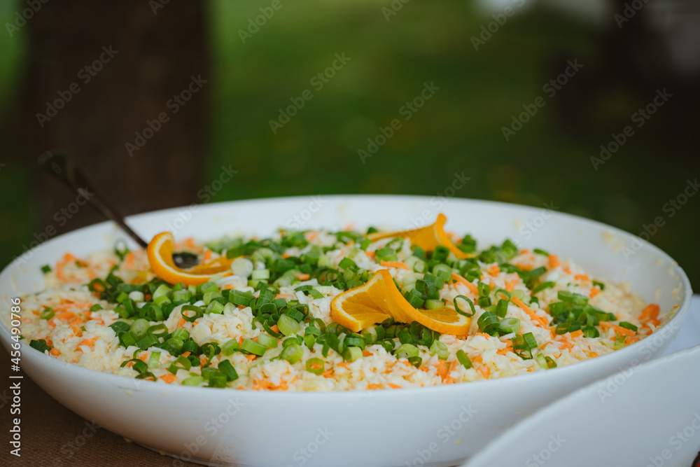 Grillparty / Hochzeitsparty / Barbecue / Salat / Grillen Stock Photo ...