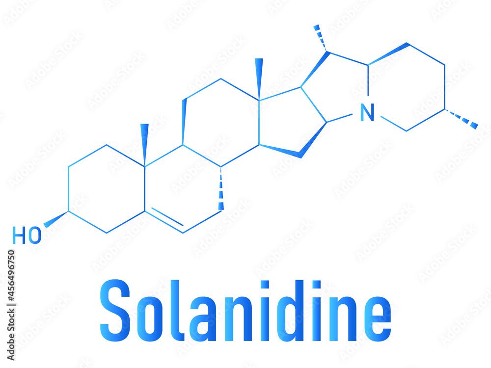 Solanidine potato toxin molecule. Skeletal formula. Stock Vector ...