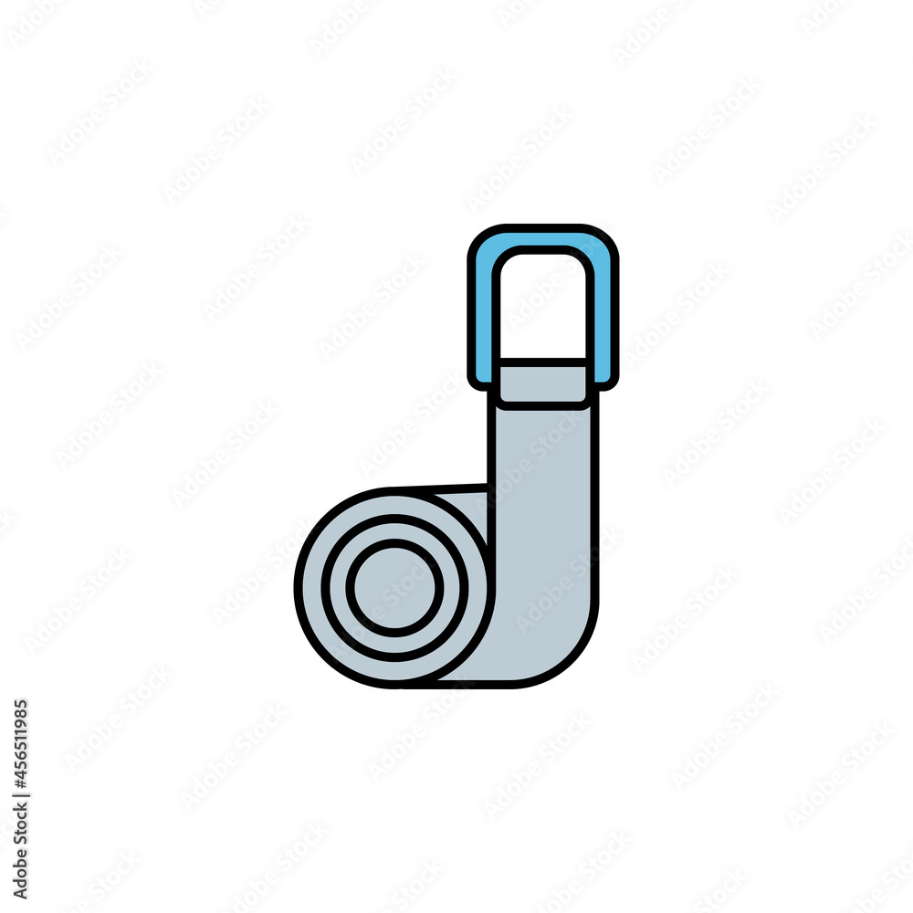 strap, yoga line illustration colored icon. Signs and symbols can be ...
