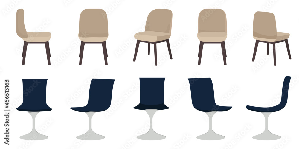 Cute beautiful empty chair set with modern look different design Stock ...