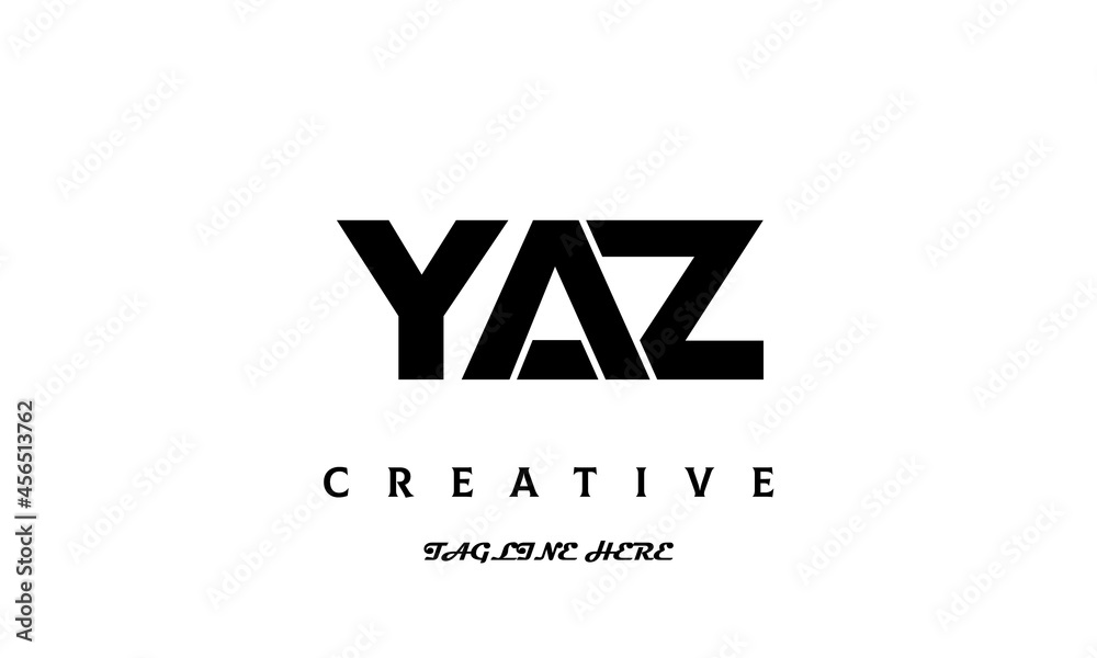 YAZ creative three latter logo design Stock Vector | Adobe Stock