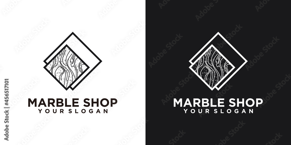 Marble shop, logo inspiration with line art for shop and business Stock ...