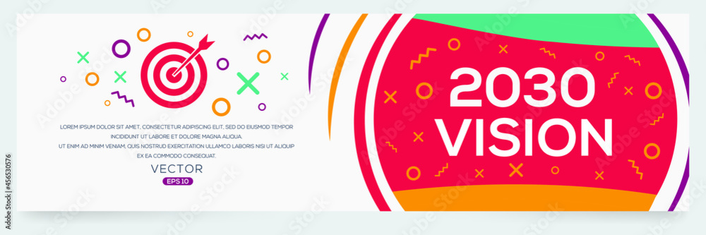 Creative (2030 Vision) text ,Vector illustration. Stock Vector | Adobe ...