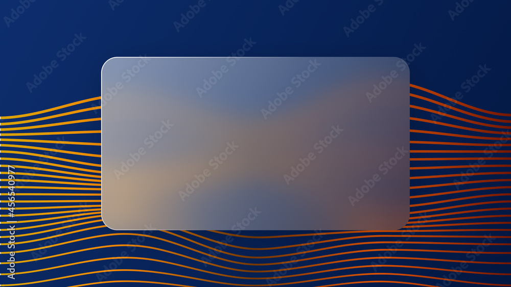 abstract glassmorphism line waves and blue background with space for ...