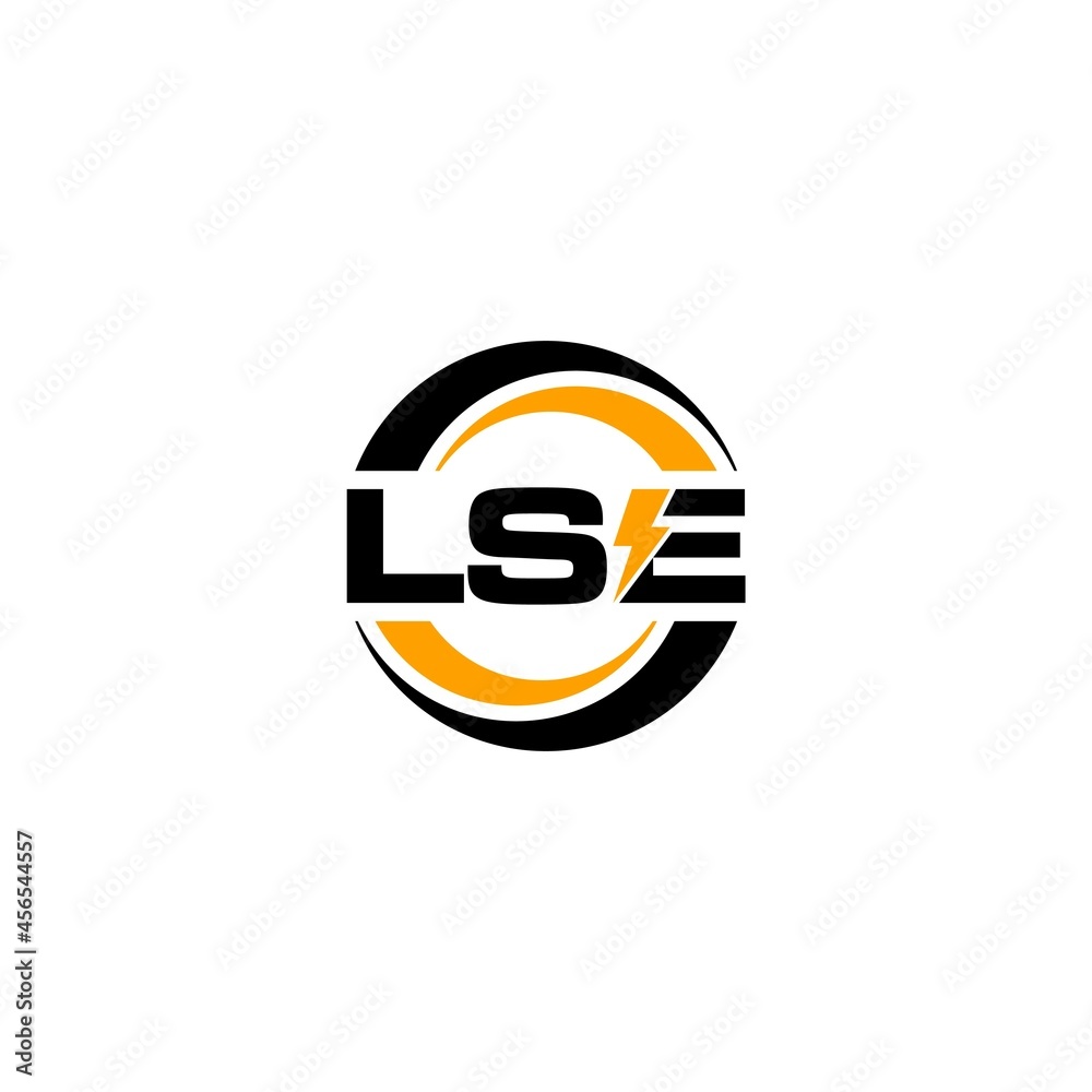 Bold and strong logo about the letter LS and electrical symbols. EPS 10 ...