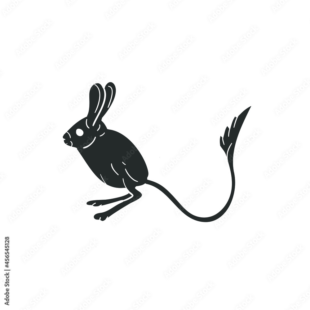 Jerboa Icon Silhouette Illustration. Gerbil Vector Graphic Pictogram ...