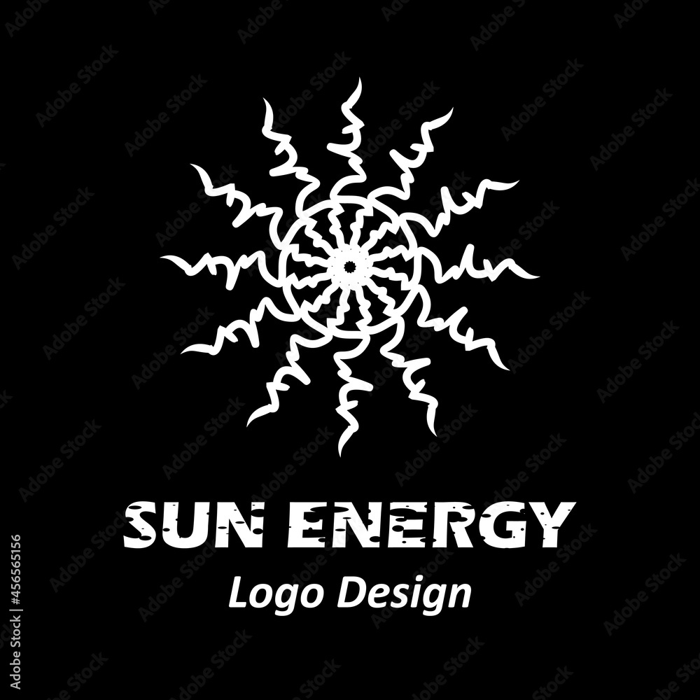Vector logo for company, group or personal. Logo solar energy round and ...