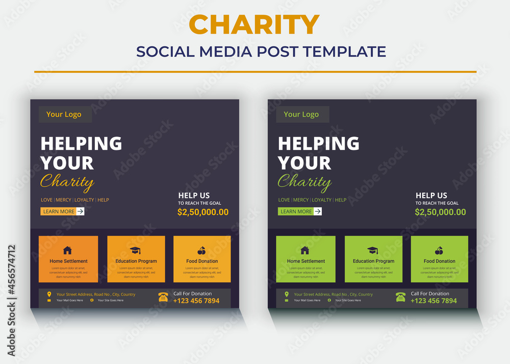 charity Social media post and flyer, Helping your Charity Social media ...