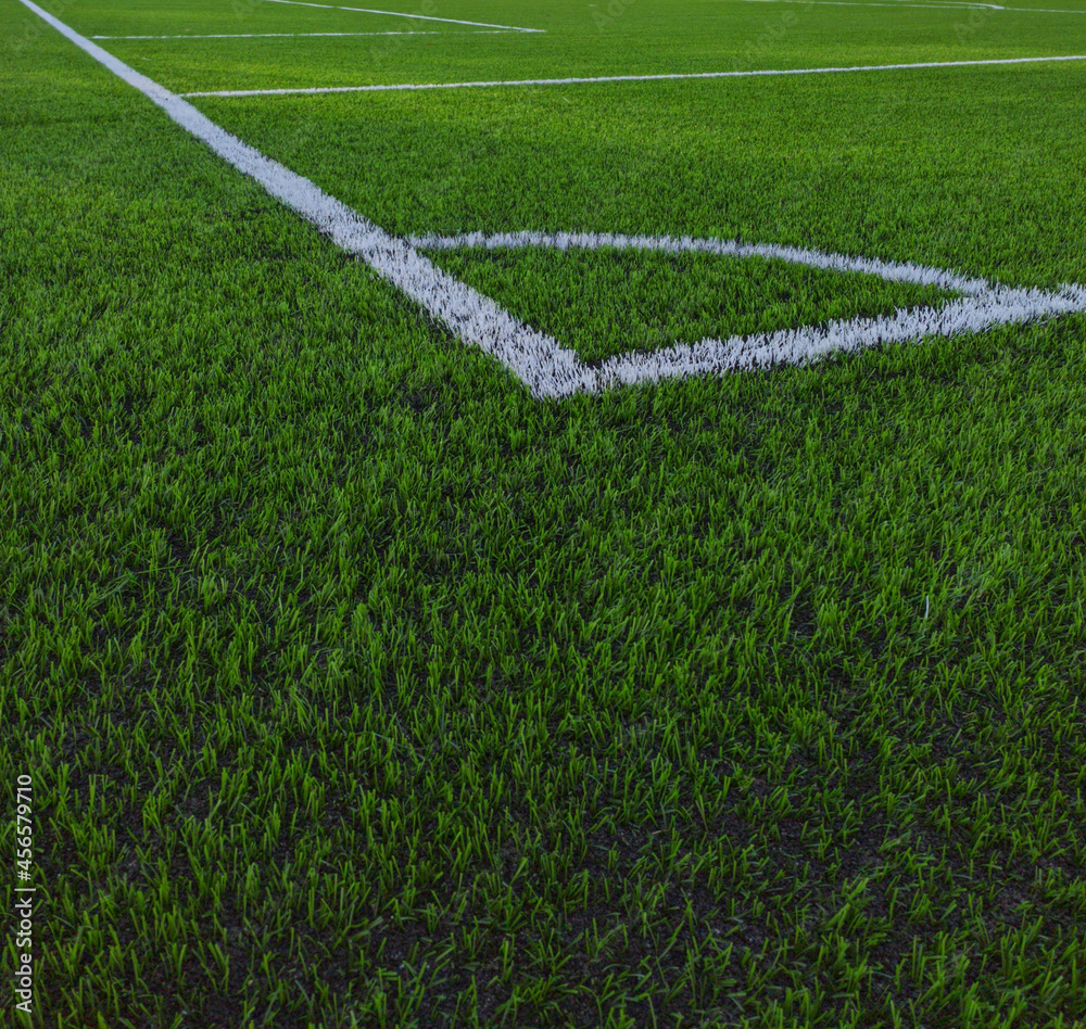 corner of a soccer field Stock Photo | Adobe Stock