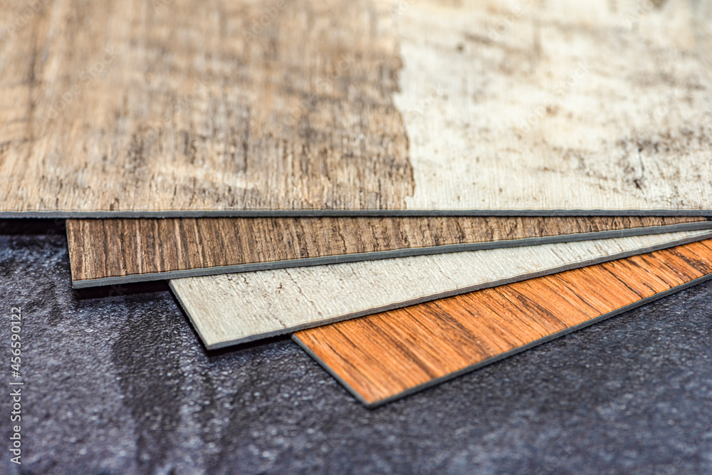 PVC resin vinyl sample, floor design choice with copy space. Easy ...