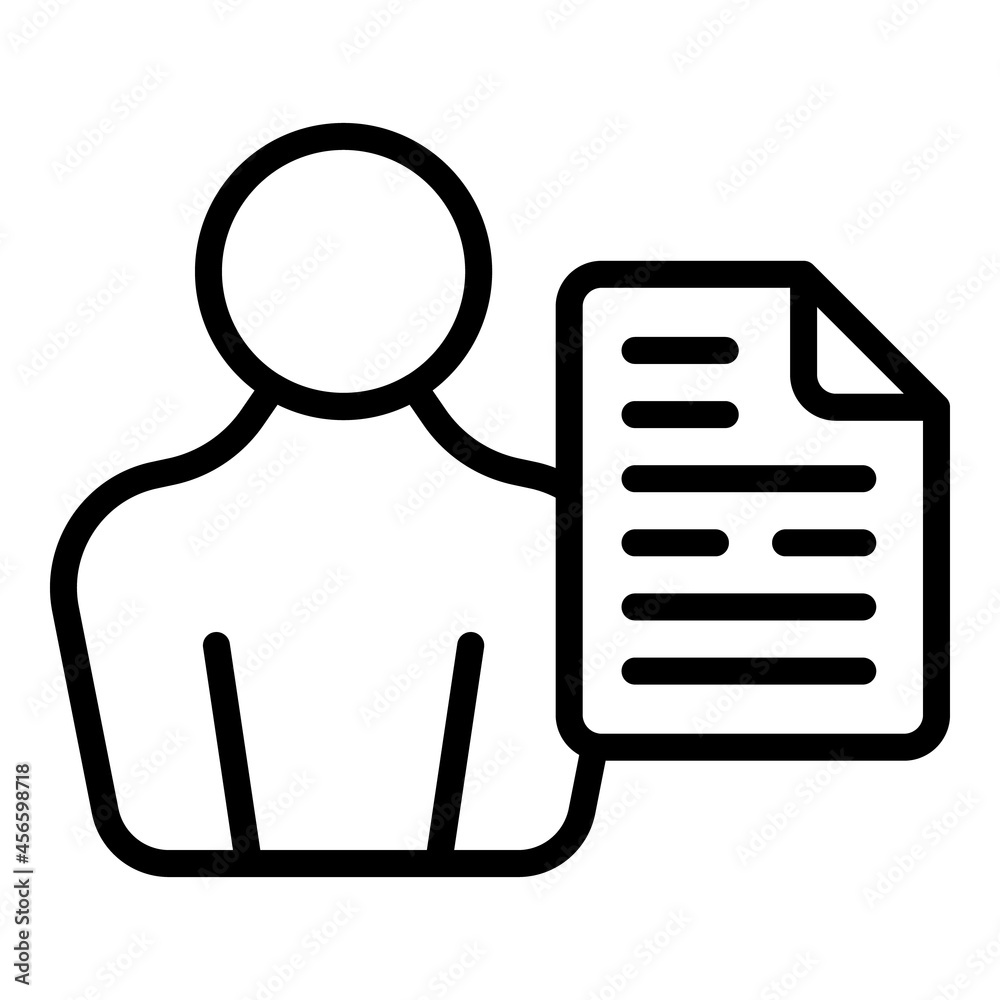 Client profile icon outline vector. Customer user. Member account Stock ...