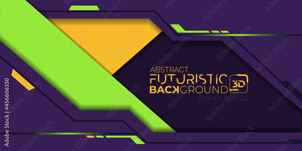 3d futuristic background evangelion eva 01 themes 3 Stock Vector ...