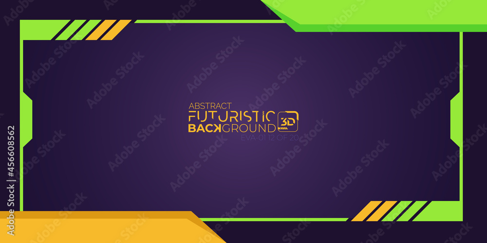 3d futuristic overlay streamer background evangelion eva 01 themes 5 ...