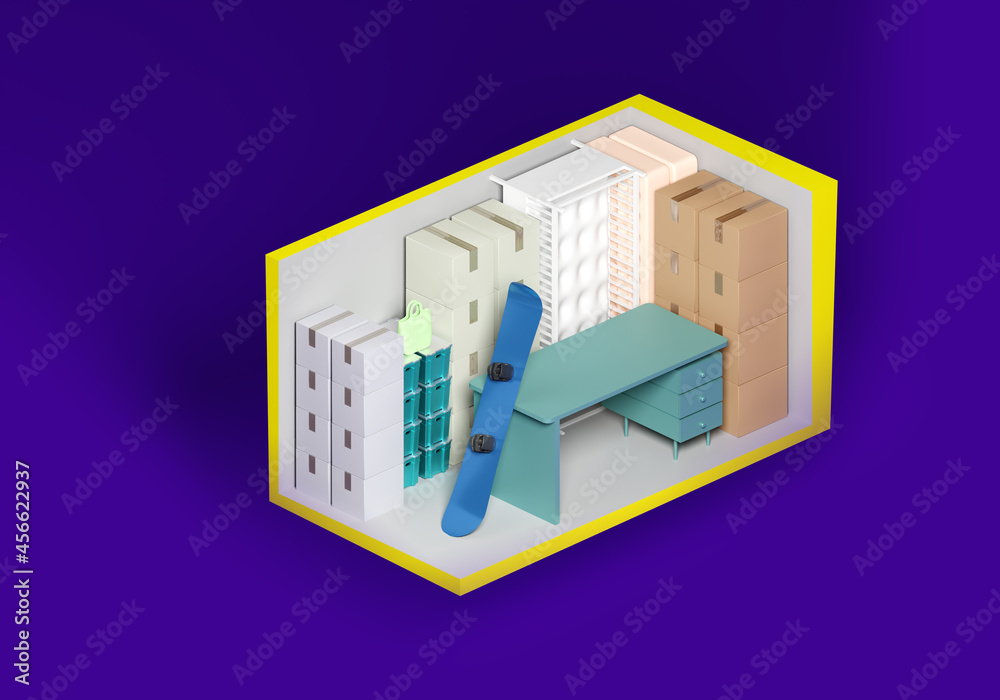 Storage Unit 5 by 10 feet. Self storage with personal furniture. Self ...