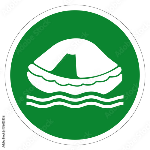 Liferaft Symbol Sign, Vector Illustration, Isolate On White Background ...