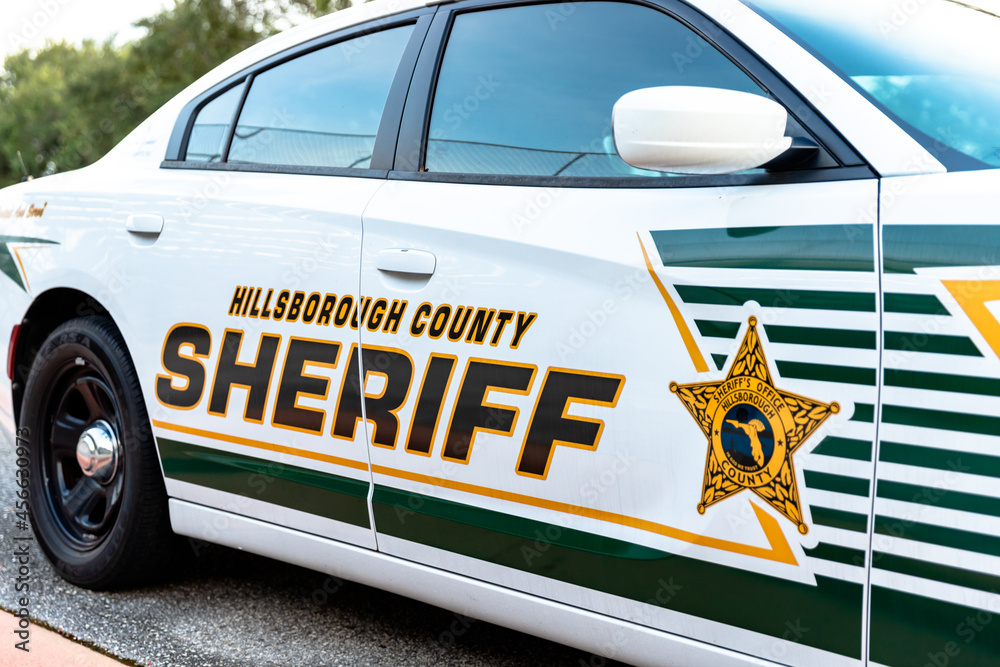 Hillsborough County Sheriff patrol car in Tampa Florida Stock Photo ...