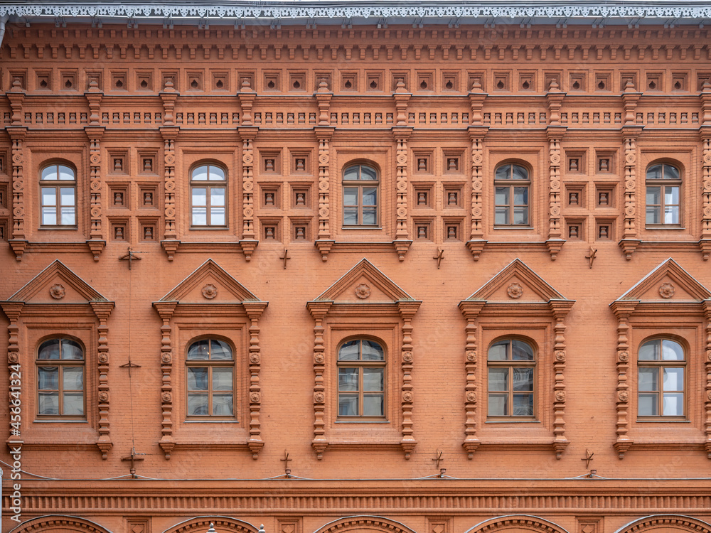 Facade detailed of an old building of the 19th century of Museum of ...