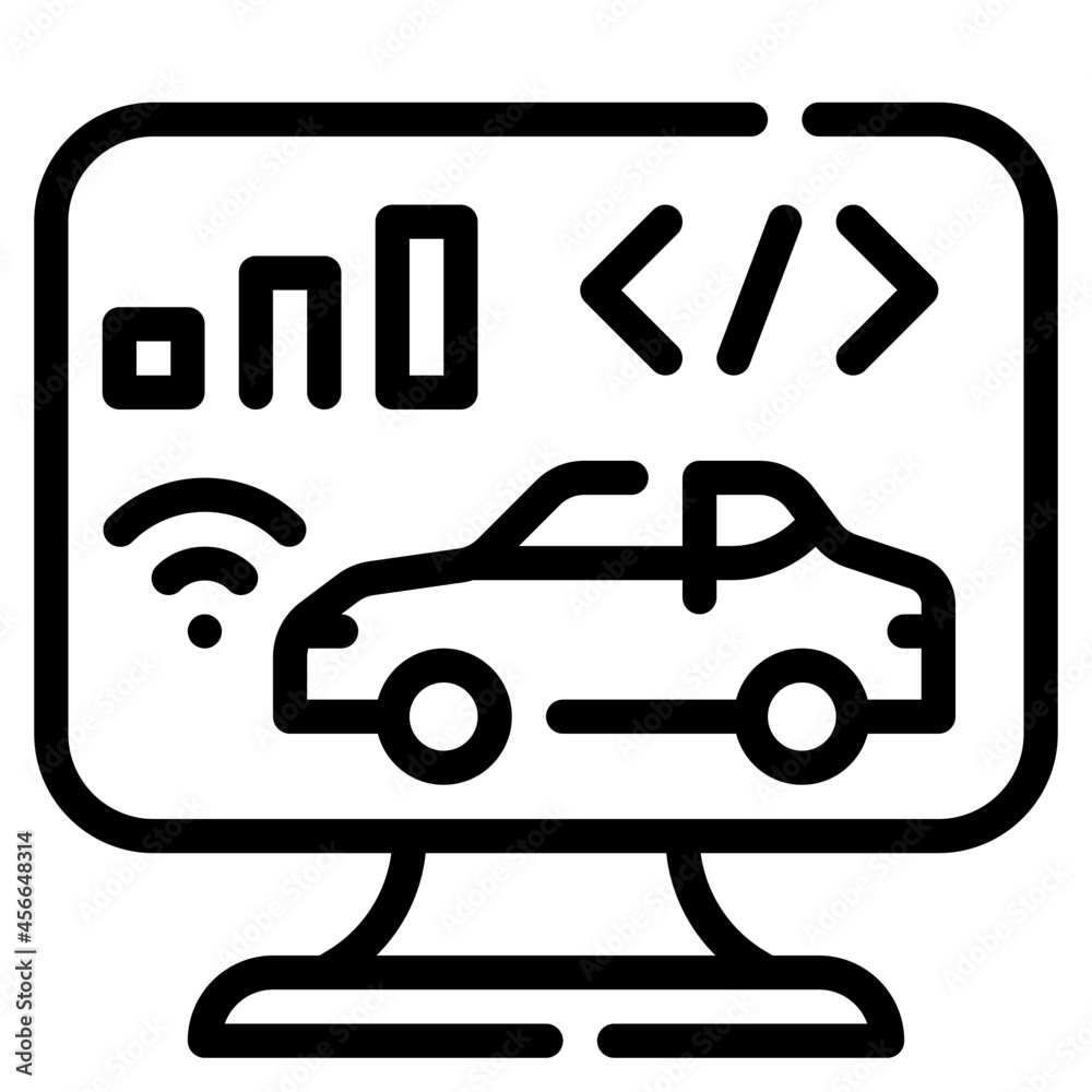 software outline icon Stock Vector | Adobe Stock