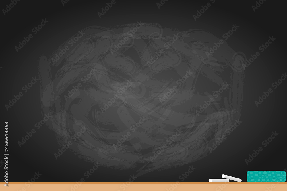 Chalkboard, realistic school board. Vector, cartoon illustration ...
