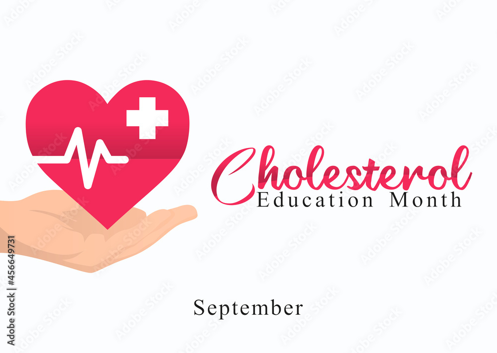 vector graphic of cholesterol education month good for cholesterol ...