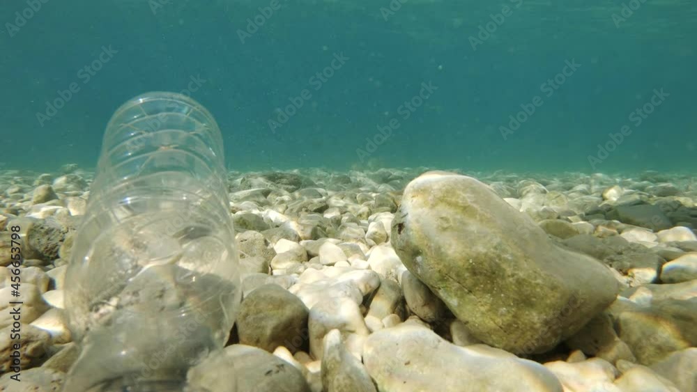 Environmental Issue underwater plastic pollution in the Ocean. Plastic ...