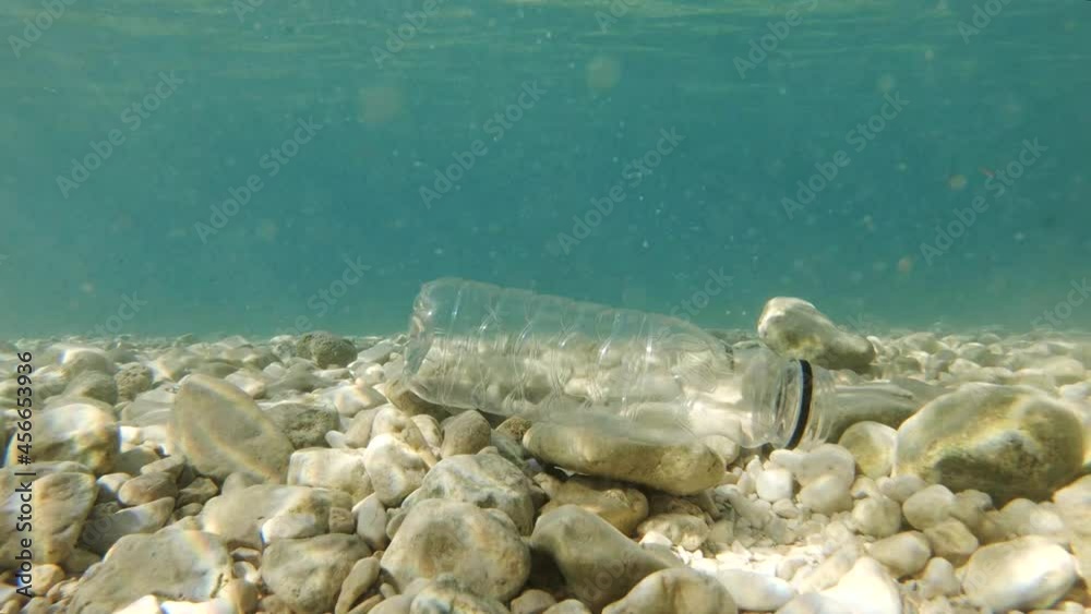 Environmental Issue underwater plastic pollution in the Ocean. Plastic ...