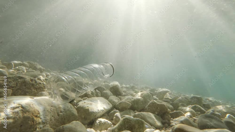 Environmental Issue underwater plastic pollution in the Ocean. Plastic ...