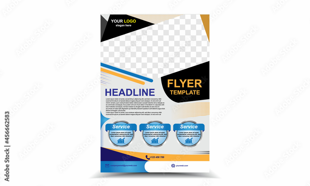 Simple flyer template design-vector,eps,jpg file free download Stock ...